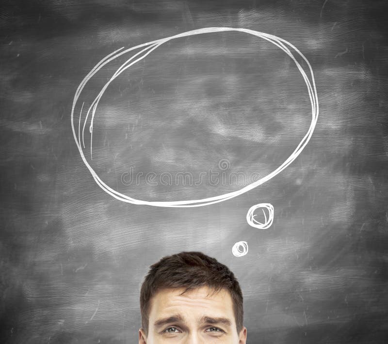 Man with bubble speech stock photo. Image of bubble, hair - 32989960