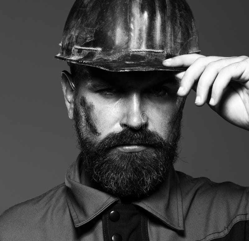 Man Builder, Closeup Portrait. Builder, Architect or Industrial Worker ...
