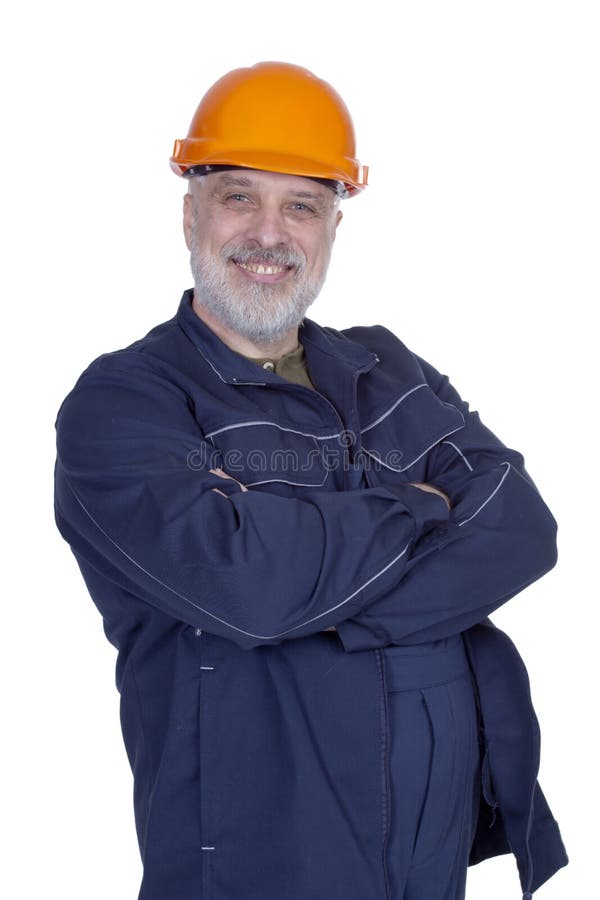 Man Builder in Working Clothes Stock Photo - Image of portrait ...