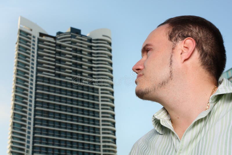 Man and a building stock image. Image of face, background - 6983567