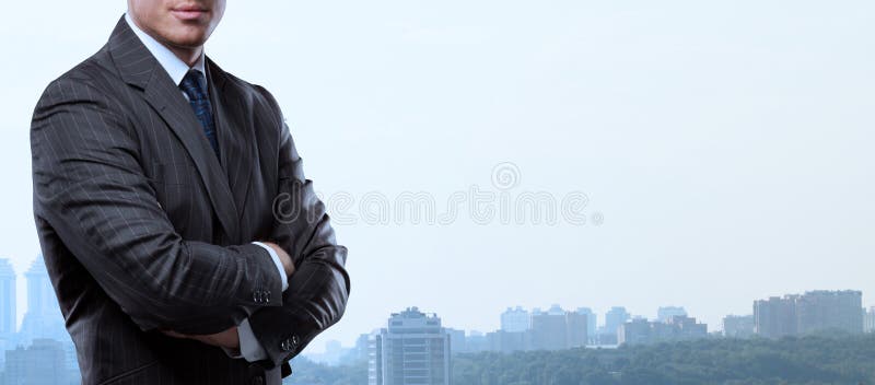 Man and buildings stock image. Image of building, handsome - 34530273