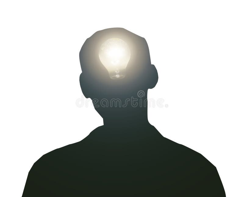 Man and Bulb stock illustration. Illustration of glow - 58428572