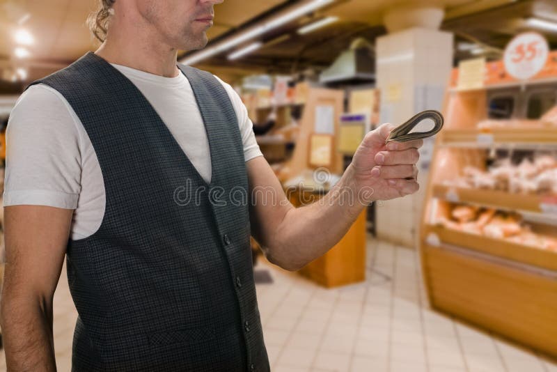 Man with bundle of cash stock photo. Image of banknotes - 226970350