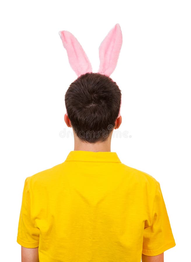 Man with Bunny Ears stock image. Image of rabbit, effeminate - 84183711