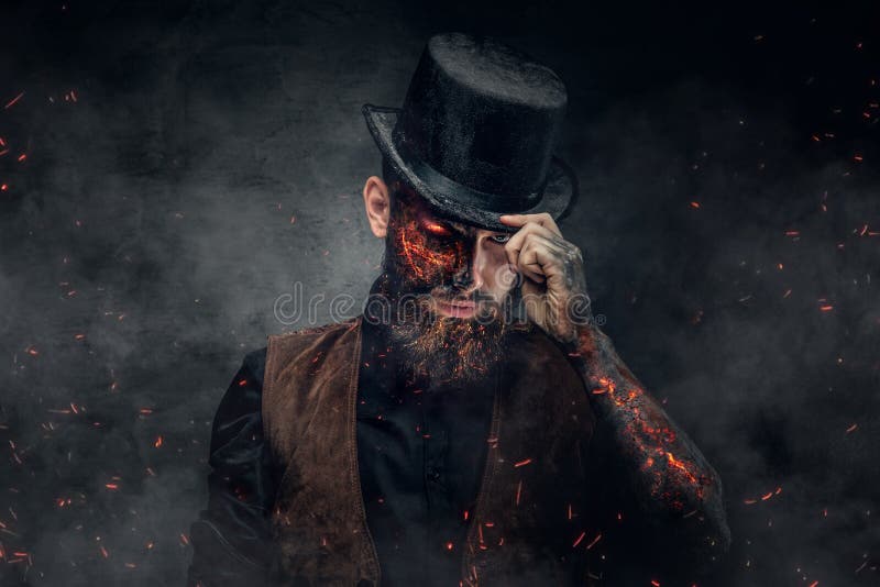 A Man with Burning Face and Arm. Stock Image - Image of dangerous ...