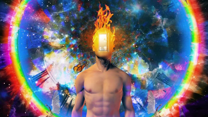 Burning mind stock footage. Video of aurora, body, energy - 183776842