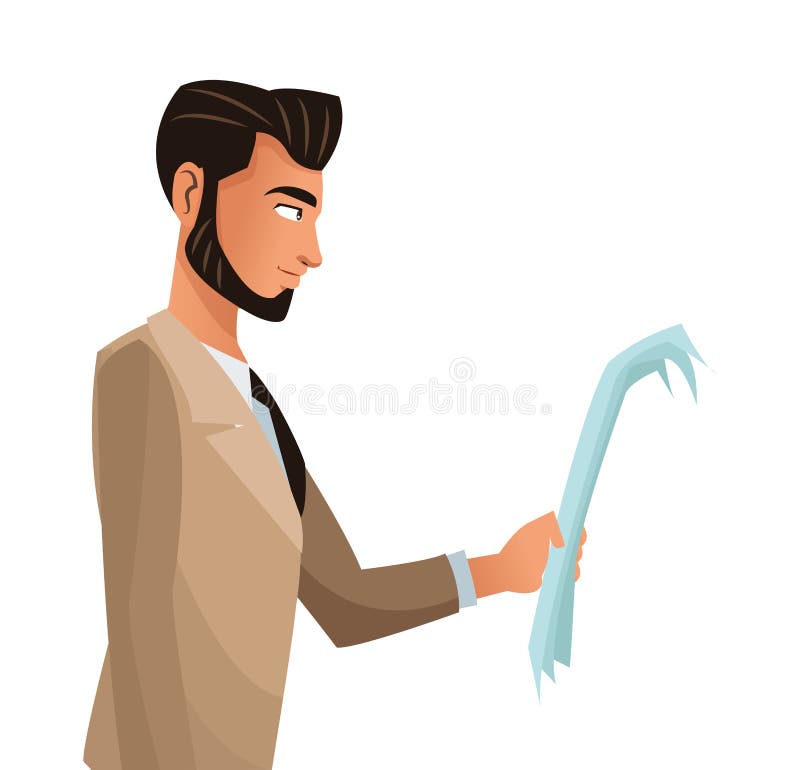 Office Man Reading Stock Illustrations – 5,948 Office Man Reading Stock ...