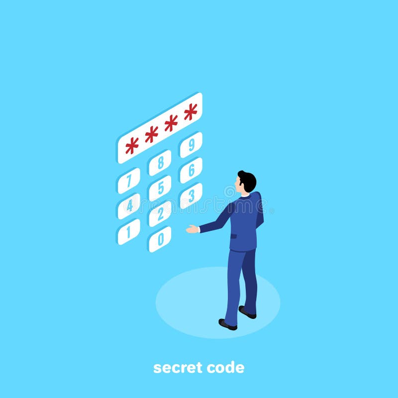 Secret code stock vector. Illustration of door, password - 193005354