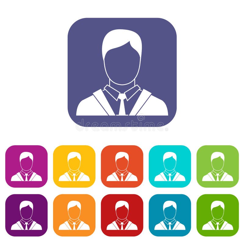 Man in Business Suit Icons Set Stock Vector - Illustration of corporate ... Man in Business Suit Icons Set Stock Vector - Illustration of corporate ...
