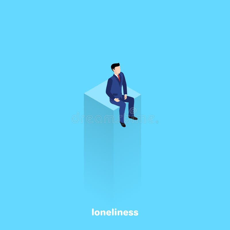 Loneliness stock vector. Illustration of question, loneliness - 185684729