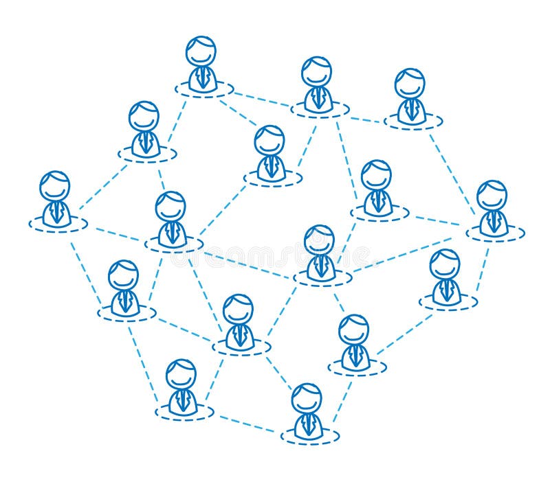 Networking Collaboration Illustration Stock Illustration - Illustration ...