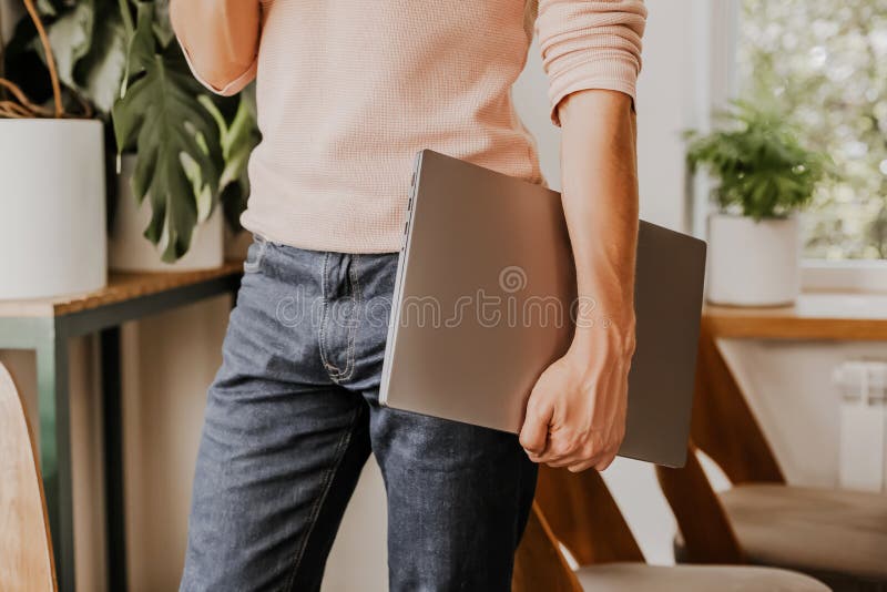 Eco Cafe with Plants on Walls, Modern and Stylish Coffee Shop Stock ...