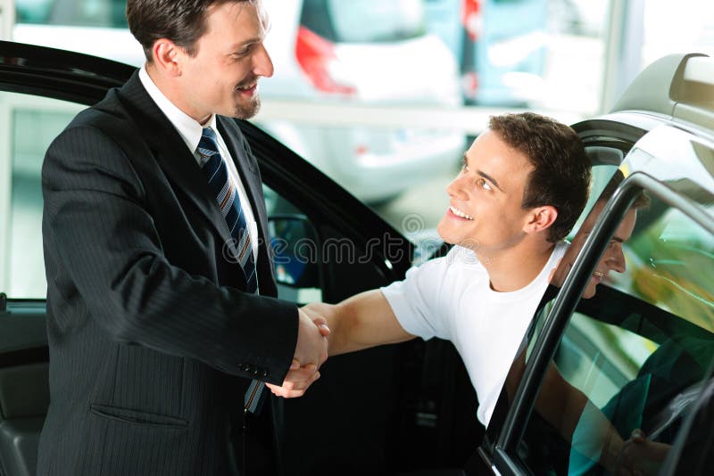 Man Buying Car from Salespersonv Stock Image - Image of profession ...