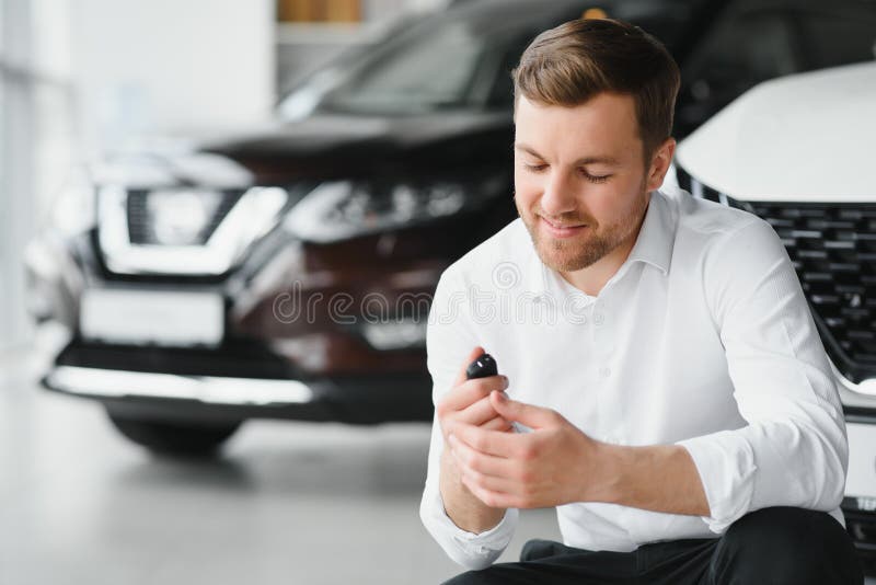 Man Buying a Car at a Showroom Stock Photo - Image of businessman ...