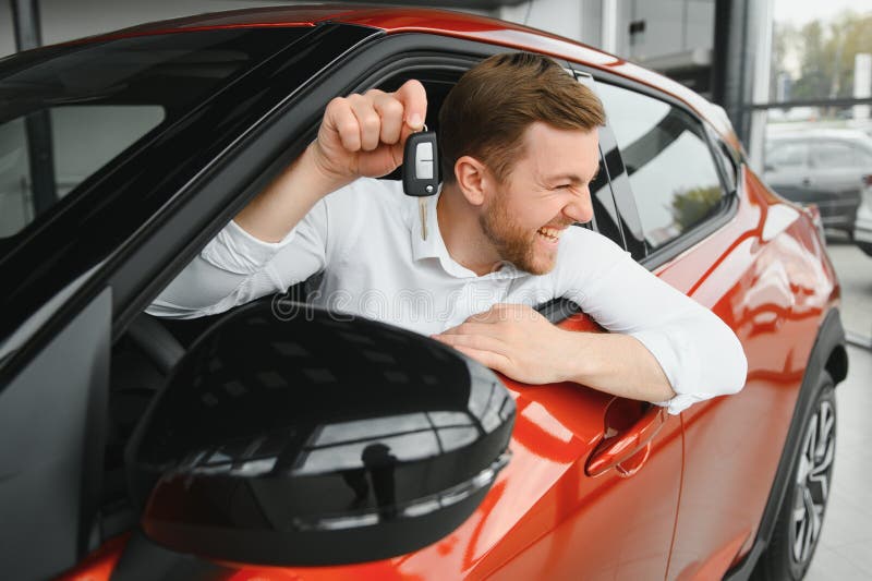 Man Buying a Car at a Showroom Stock Image - Image of dealer ...