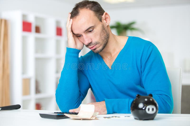 Man Calculating Budget Numbers Stock Photo - Image of office, close ...
