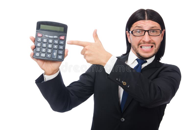 417 Happy Nerd Businessman Calculator Stock Photos - Free & Royalty ...