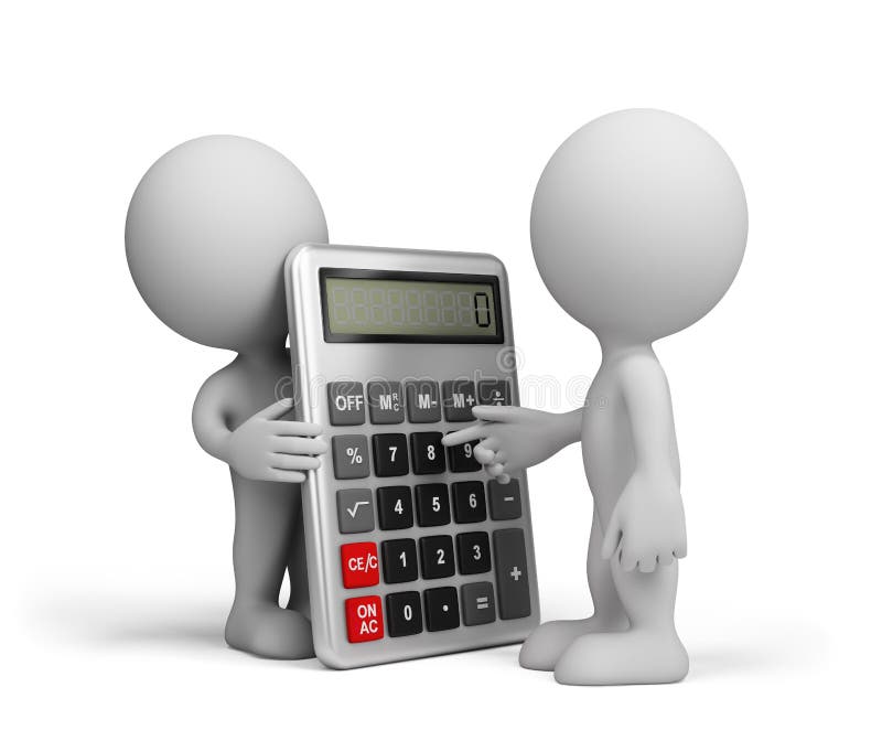 A man with a calculator stock illustration. Illustration of digital ...