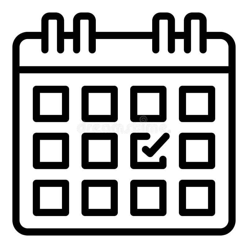 Man Calendar Icon Outline Vector. Week Schedule Stock Vector ...