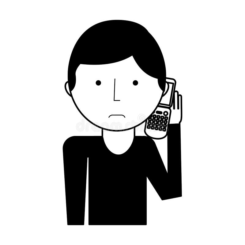 Person Calling Isolated Icon Design Stock Illustration - Illustration ...