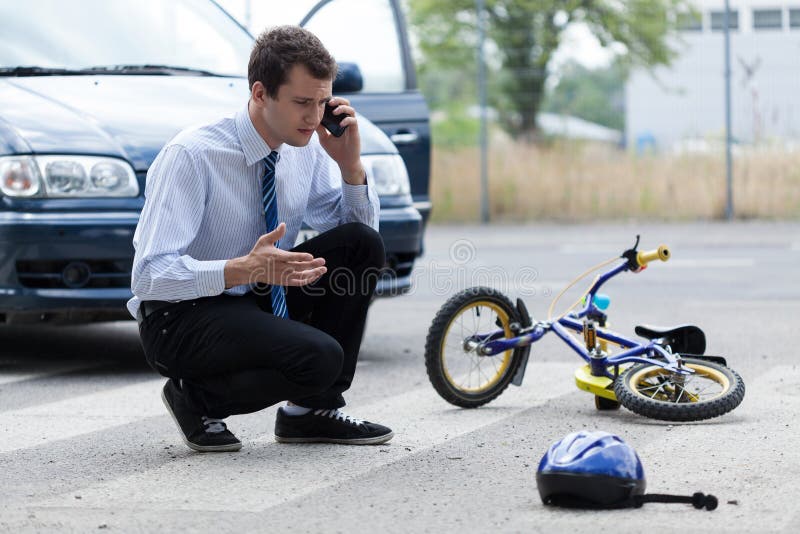 Man Calling for Help after Road Accident Stock Image - Image of call ...