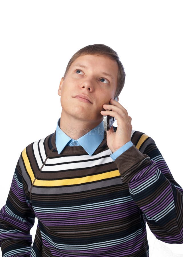 Man Calling on a Mobile Phone Stock Image - Image of smiling ...