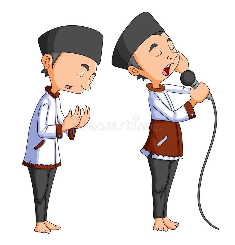 Cartoon Muslim Calling Prayer Stock Illustrations – 10 Cartoon Muslim ...