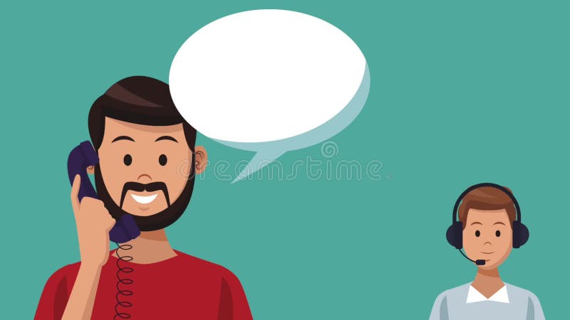 Man Calling To Call Center Hd Animation Stock Footage Video Of Office Microphone 116842958