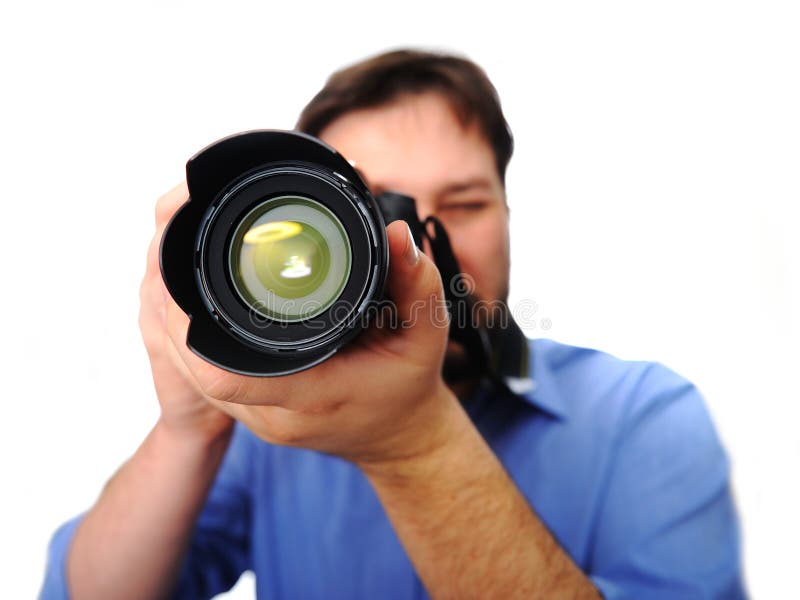 Photographer with camera stock photo. Image of person - 24516492