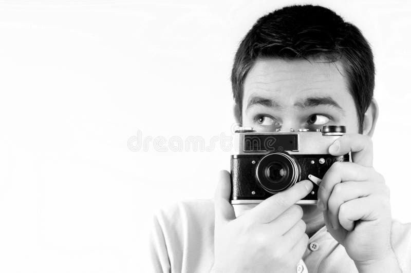 Man with camera. stock photo. Image of happiness, handsome - 17824154