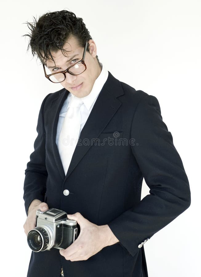Man with Camera stock image. Image of cool, style, vogue - 9761249