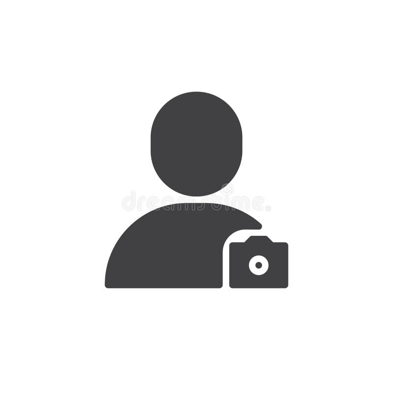 Man and camera icon vector stock vector. Illustration of account ...