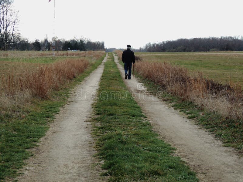 Man with Cane stock photo. Image of alone, gray, cane - 84826428