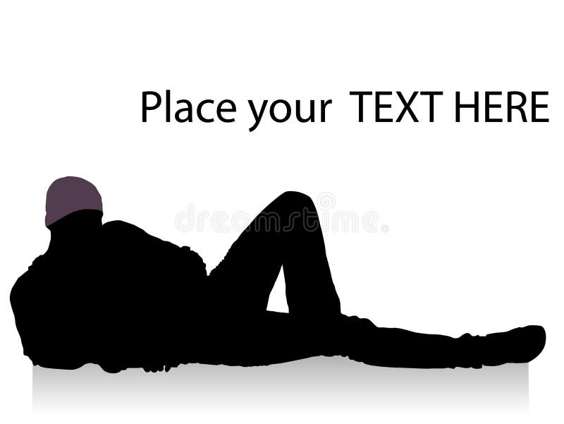 Silhouette Man Lying Down Stock Illustrations – 104 Silhouette Man ...