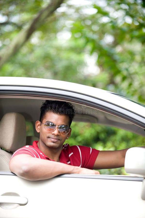 Man in Car stock image. Image of driving, shirt, saloon - 3880013
