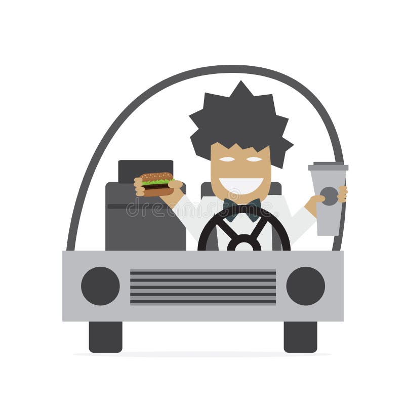 Man Drinking Coffee Driving Car Stock Illustrations – 17 Man Drinking ...