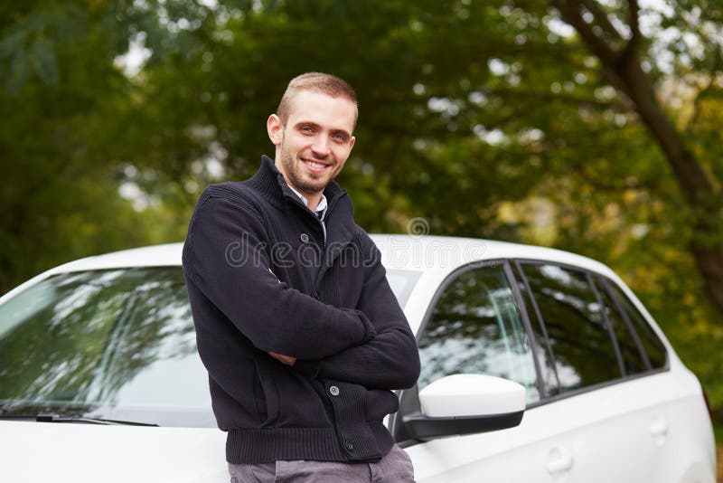 Man with car stock photo. Image of transportation, male - 63197404