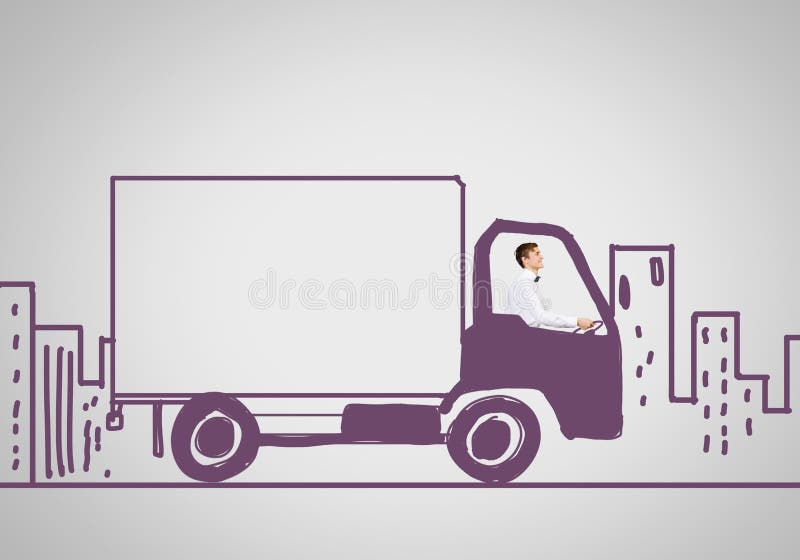Man in car stock illustration. Illustration of sheet - 51626616