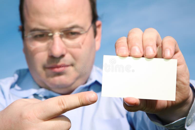 Man with card stock photo. Image of human, face, outdoors - 2685828