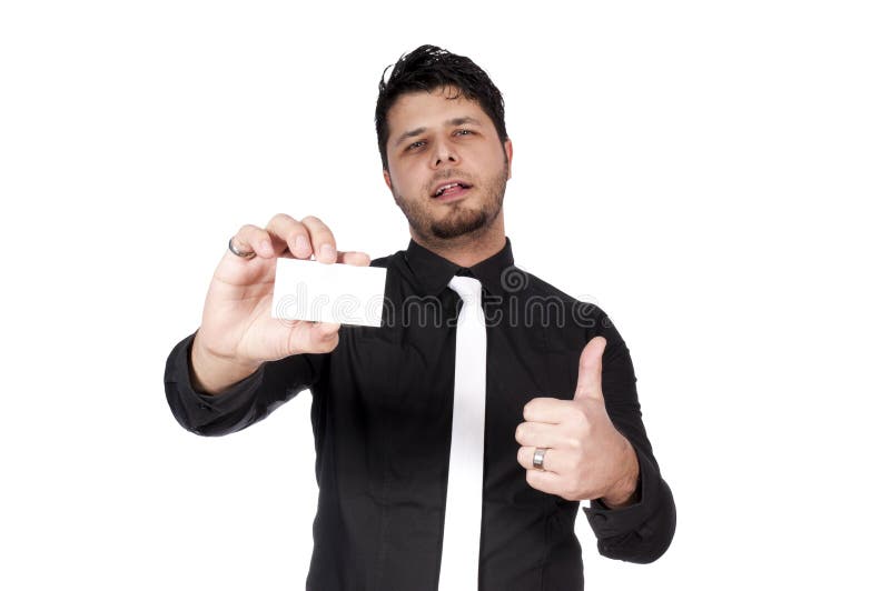 Man and card stock image. Image of meeting, empty, communication - 27757925