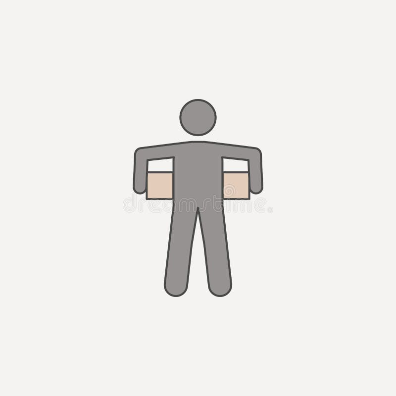 A Man Carries a Box Icon. Element of Man Carries a Box Illustration ... A Man Carries a Box Icon. Element of Man Carries a Box Illustration ...