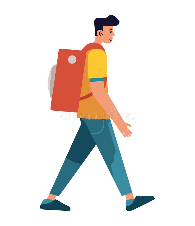 Student Walking Backpack Silhouette Stock Illustrations – 212 Student ...