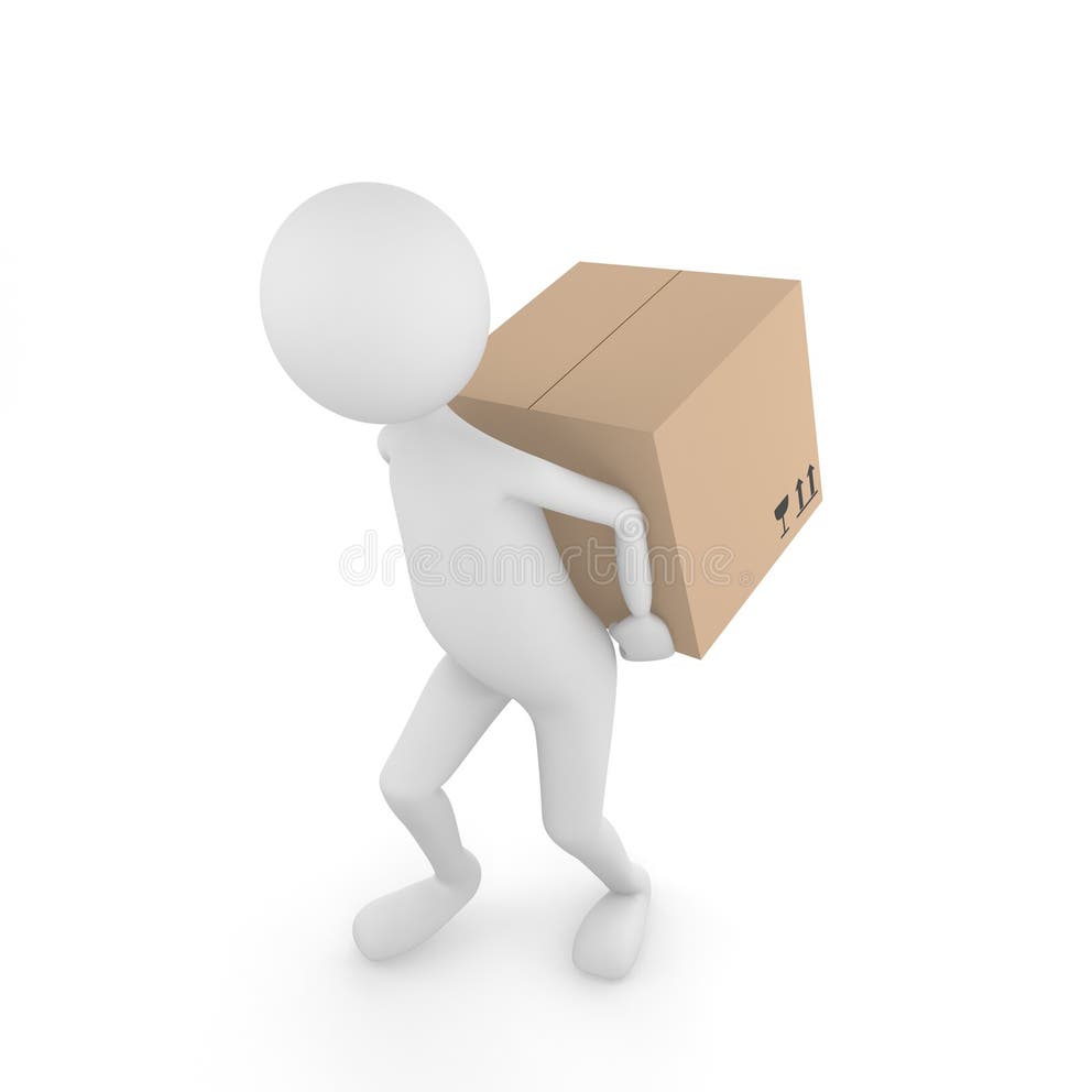 Person Carrying Heavy Box Stock Illustrations – 712 Person Carrying ...