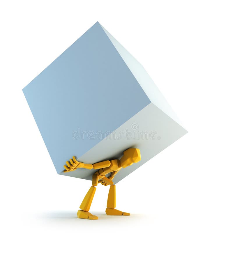 Man carrying the load stock illustration. Illustration of three - 7231879