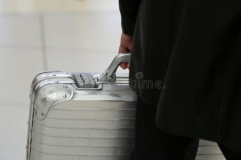 Man Carrying Metallic Security Suitcase Stock Image - Image of ...