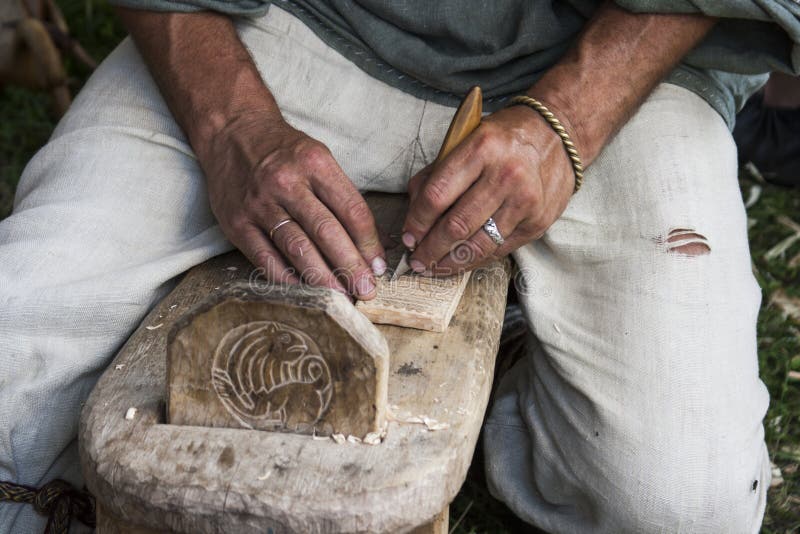 Man carving stock photo. Image of nature, work, handcraft - 82844848