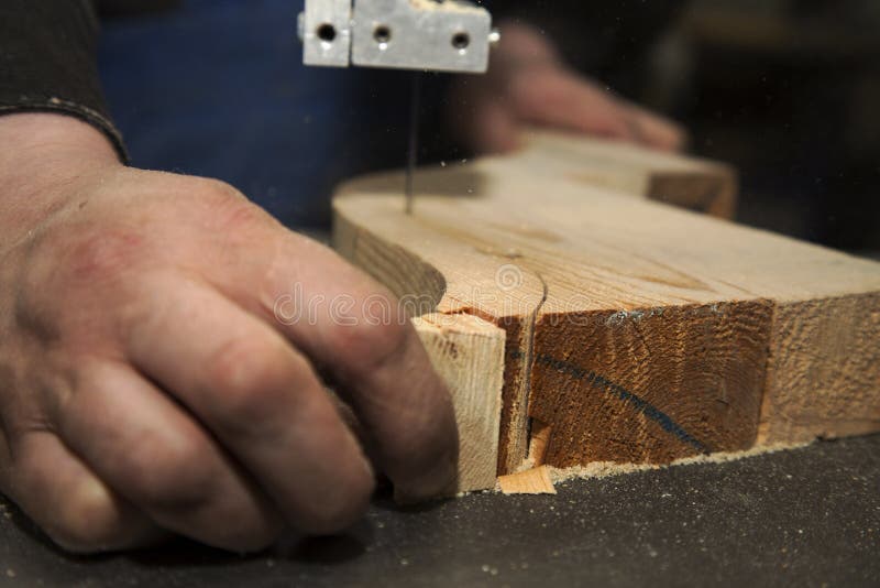 Man Carving Tree with Electric Tool Stock Image - Image of activity ...