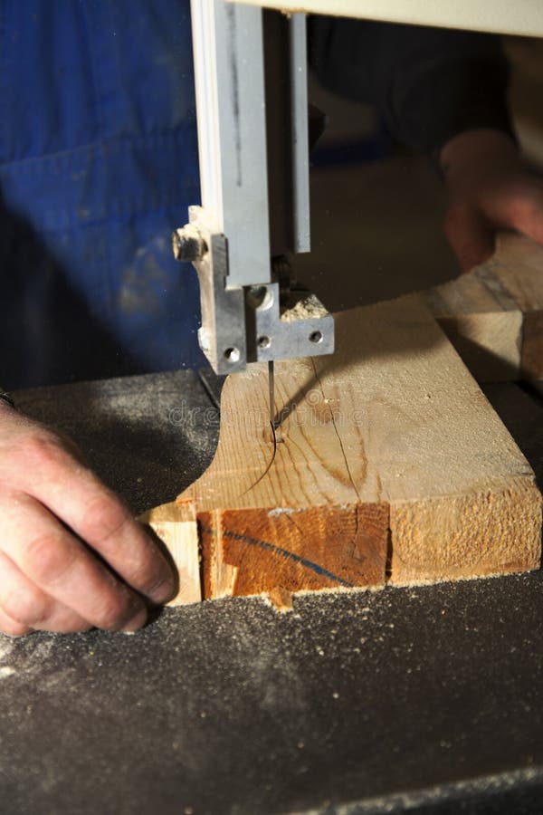 Man Carving Tree with Electric Tool Stock Image - Image of home, craft ...
