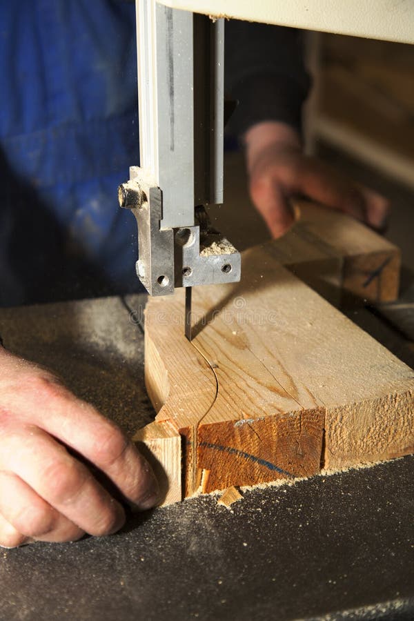 Man Carving Tree with Electric Tool Stock Image - Image of cutting ...