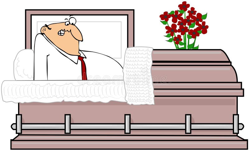 Man In A Casket stock illustration. Image of startled - 21652845